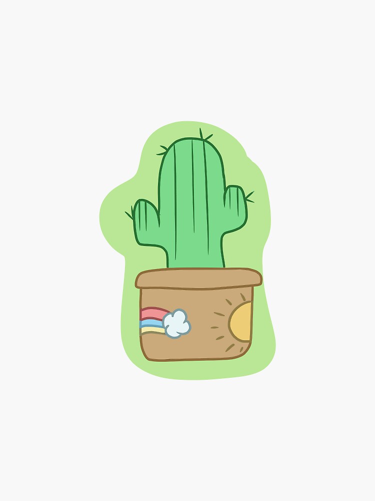 "Pastel Cactus" Sticker by takoyakiii | Redbubble