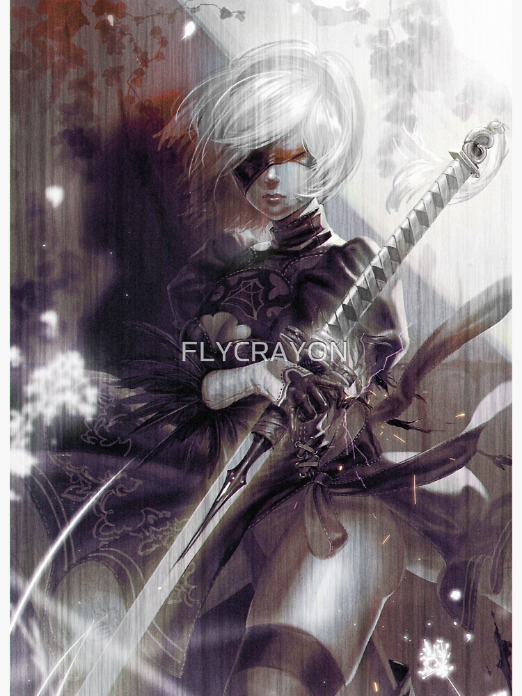 "2B" Sticker for Sale by FLYCRAYON | Redbubble