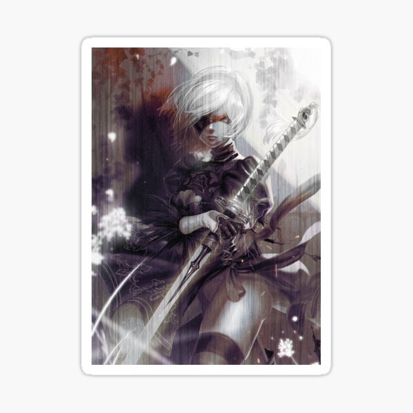 "2B" Sticker for Sale by FLYCRAYON | Redbubble