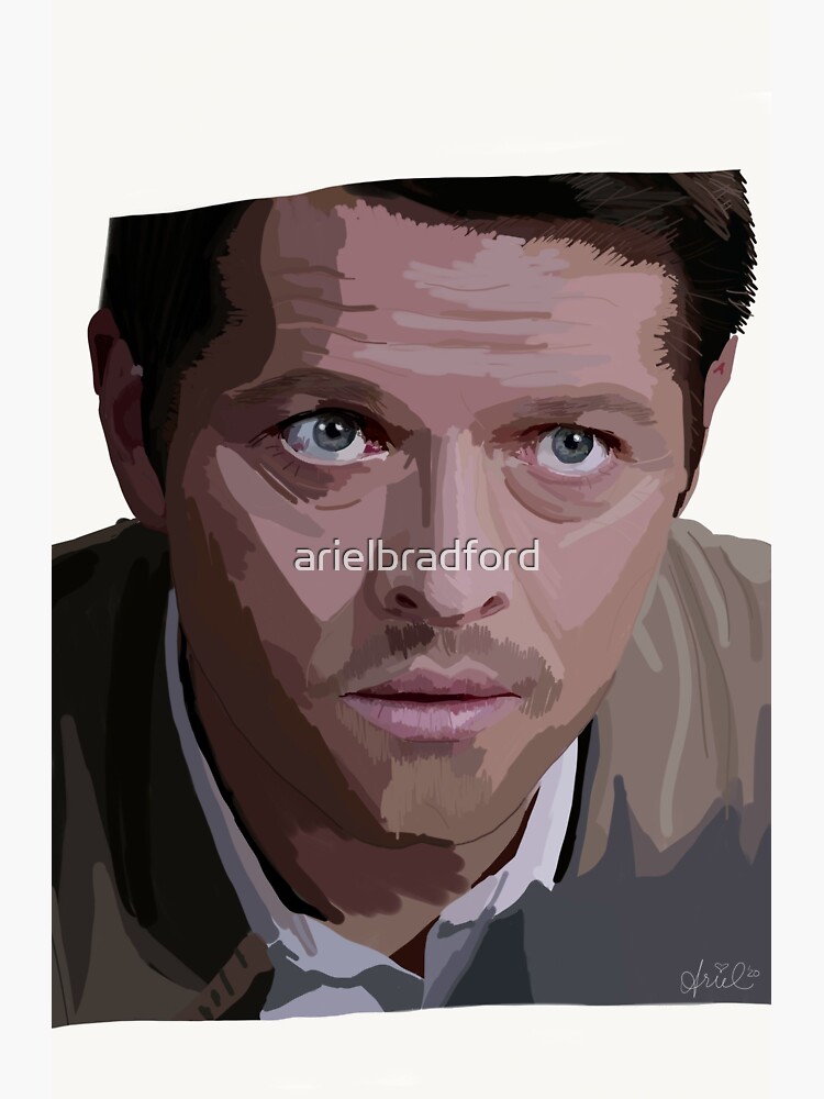 "Portrait of Cas" Sticker for Sale by arielbradford | Redbubble