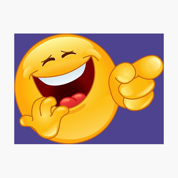 "Laughing and Pointing Emoji" Photographic Print for Sale by yayayoy ...