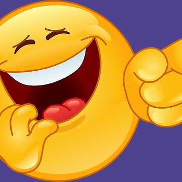 "Laughing and Pointing Emoji" Sticker for Sale by yayayoy | Redbubble