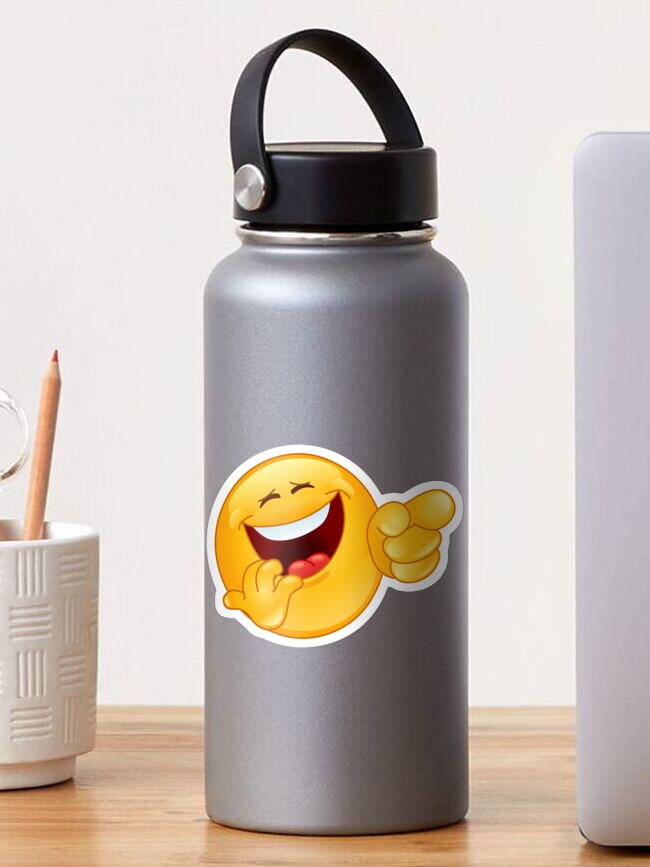 "Laughing and Pointing Emoji" Sticker for Sale by yayayoy | Redbubble