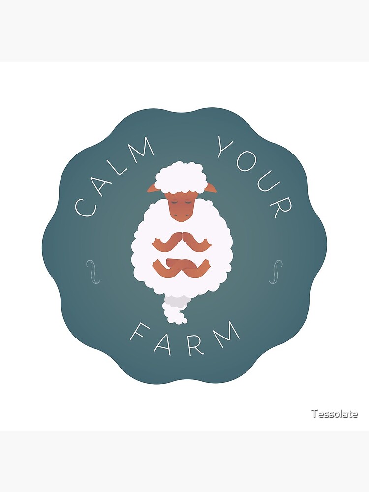 "Calm your farm" Poster for Sale by Tessolate | Redbubble