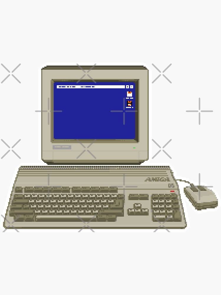 "Commodore Amiga 500 Retro Gaming - Original Pixel Art" Sticker by ...