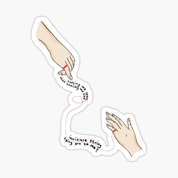 "invisible string" Sticker for Sale by loonaverse29 | Redbubble