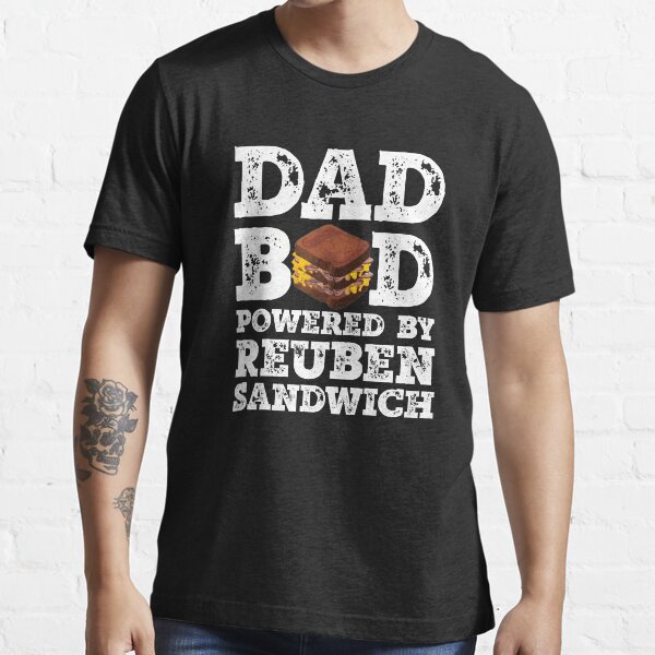 "Dad Bod Powered By Reuben sandwich Father Figure Gifts Idea with Funny ...