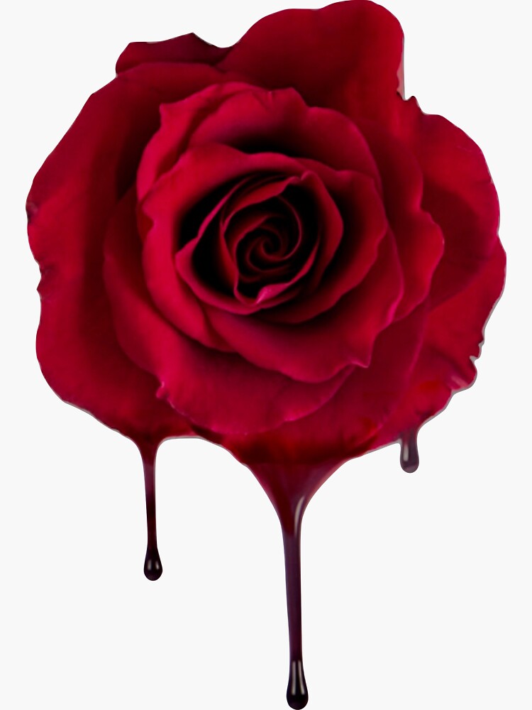 "Bleeding rose " Sticker for Sale by Thealtstoreuae | Redbubble