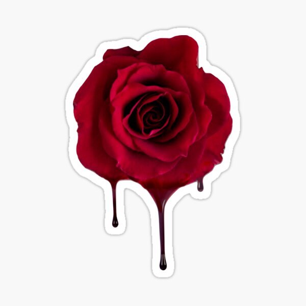 "Bleeding rose " Sticker for Sale by Thealtstoreuae | Redbubble