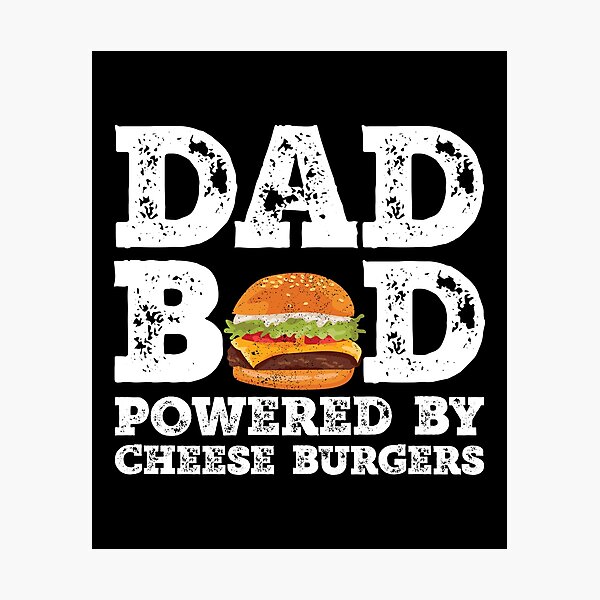 "Dad Bod Powered By Cheese Burger Vater Figur Geschenke Idee mit ...
