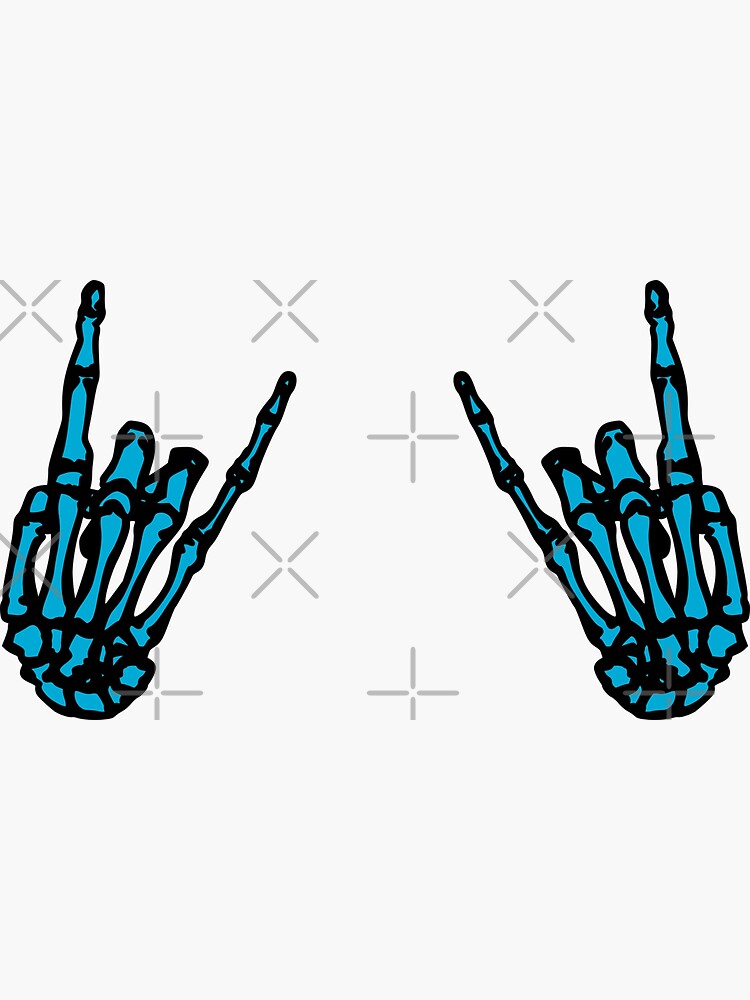 "Rock n Roll - blue edition" Sticker for Sale by MelloOfficial | Redbubble