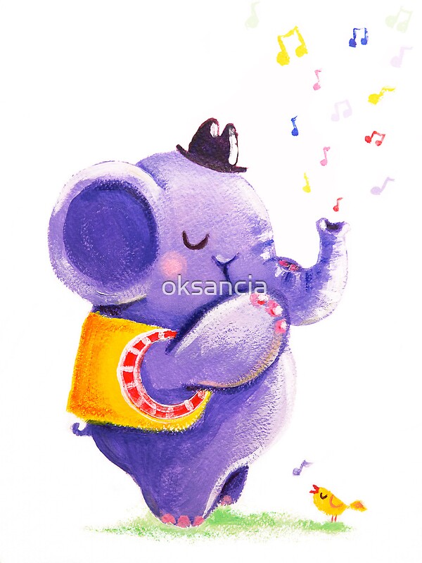 "Musician - Rondy making music with his trunk" by oksancia | Redbubble