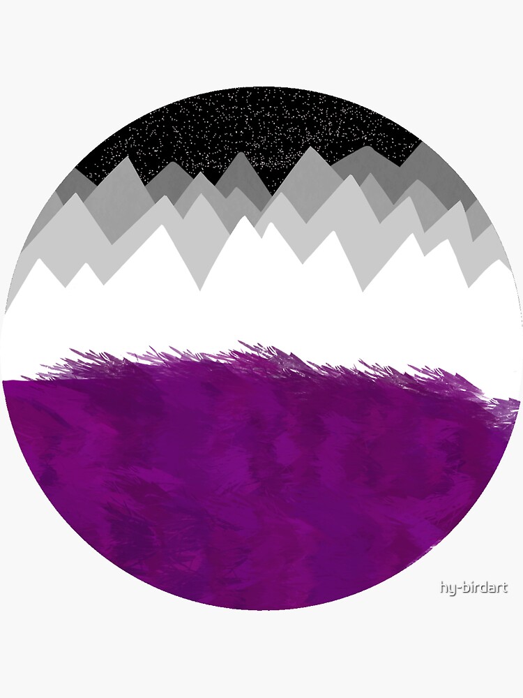 "Ace Flag Landscape" Sticker for Sale by hy-birdart | Redbubble