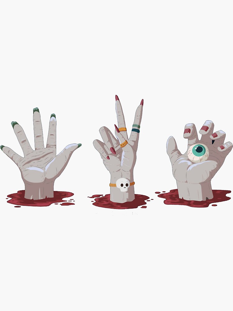 "CREEPY HANDS HALLOWEEN " Sticker by ihamdan | Redbubble