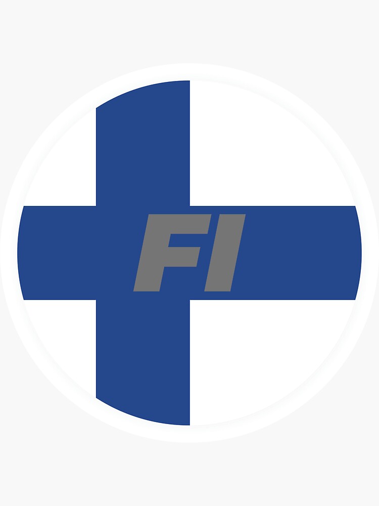 "Finland | Round Flag With Country Code" Sticker for Sale by ...