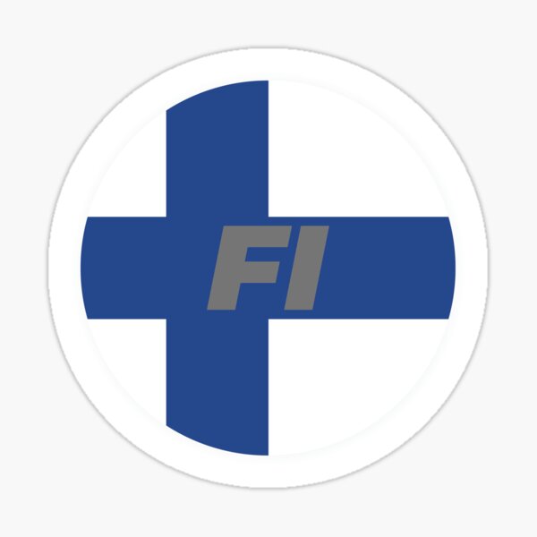 "Finland | Round Flag With Country Code" Sticker for Sale by ...