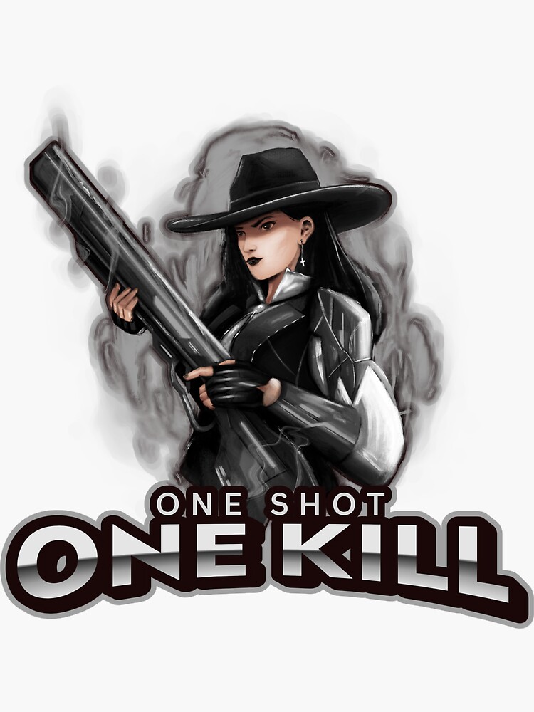 "One Shot One Kill" Sticker for Sale by Marisi-CoolWear | Redbubble