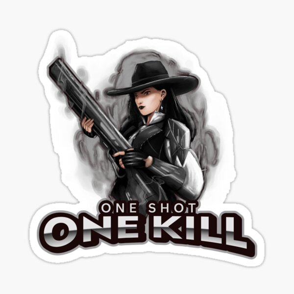 "One Shot One Kill" Sticker for Sale by Marisi-CoolWear | Redbubble