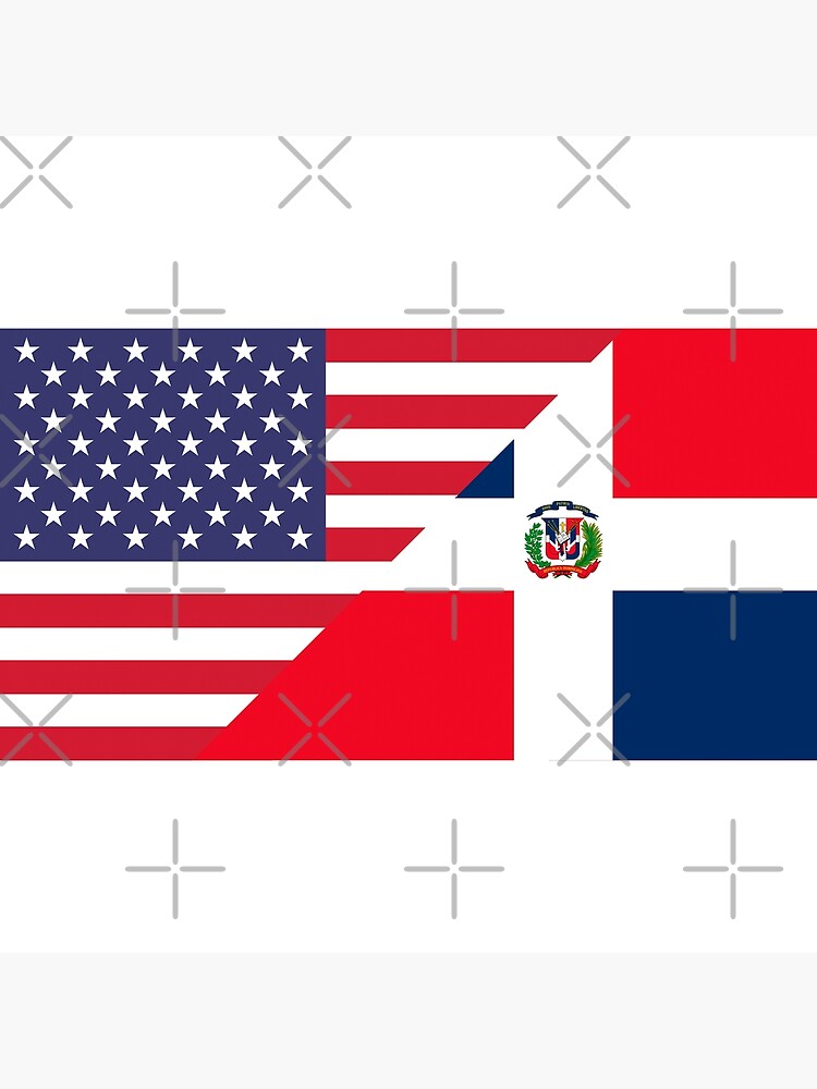 "Dominican American Flags" Poster for Sale by Groovysheck | Redbubble