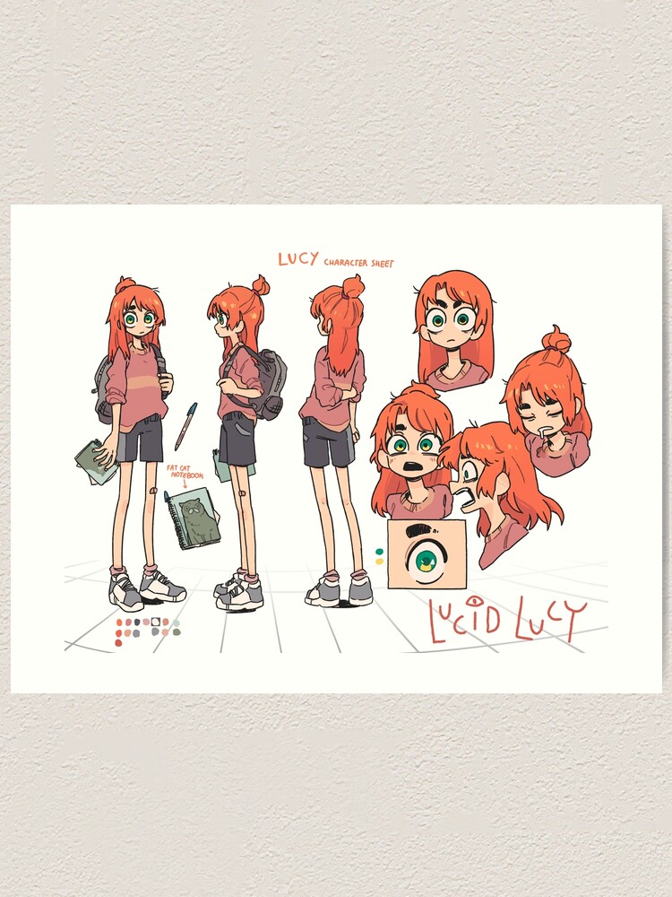 "Lucy character sheet - Lucid Lucy" Art Print by carlesdalmau | Redbubble