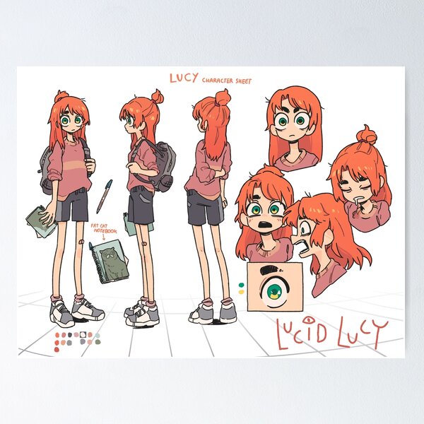 "Lucy character sheet - Lucid Lucy" Poster by Carles Dalmau | Redbubble