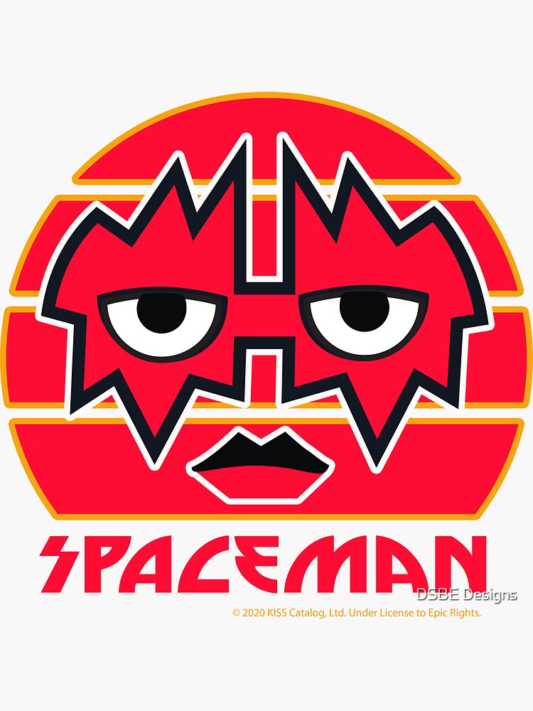 "The Spaceman KISS the Band Fanart" Sticker by lulabella666 | Redbubble