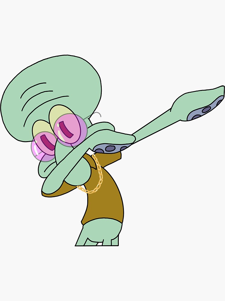 "Cool squidward" Sticker by by-juliaaa1 | Redbubble