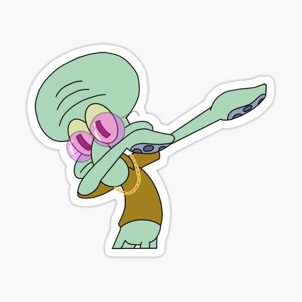 "Cool squidward" Sticker by by-juliaaa1 | Redbubble