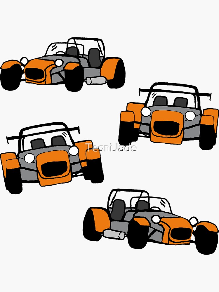 "Orange Kit Car" Sticker for Sale by TesniJade | Redbubble