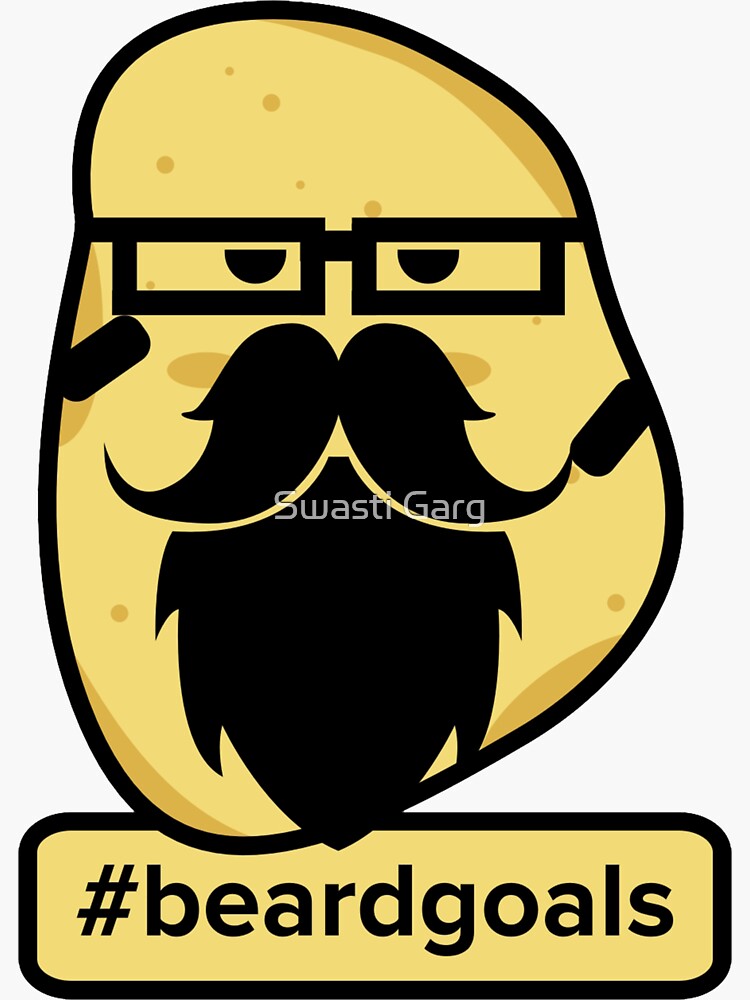 "Bearded Chip | The Potato Chip Family by Gemeena" Sticker for Sale by ...