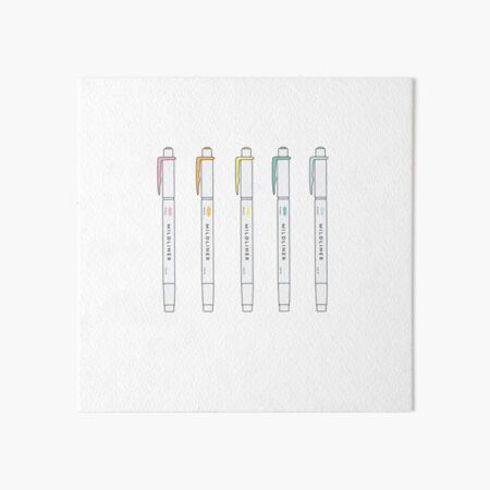 "Fluorescent Mildliner Sticker Pack" Art Board Print by nymphart ...