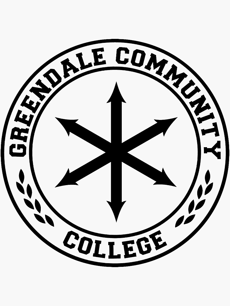 Pegatina «Logotipo de Greendale Community College» de Bevatron | Redbubble