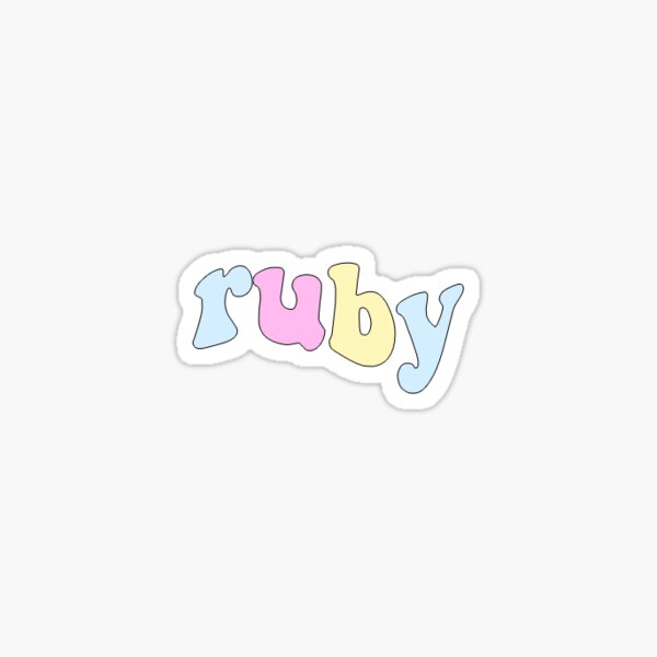 "ruby (custom sticker)" Sticker by glossytaegan | Redbubble