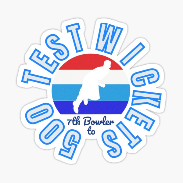 "Cricket: Bowler 500 Test Wicket Haul" Sticker for Sale by MimsTees ...