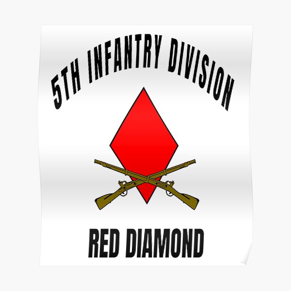 "5th Infantry Division Red Diamond" Poster by tommytbird | Redbubble