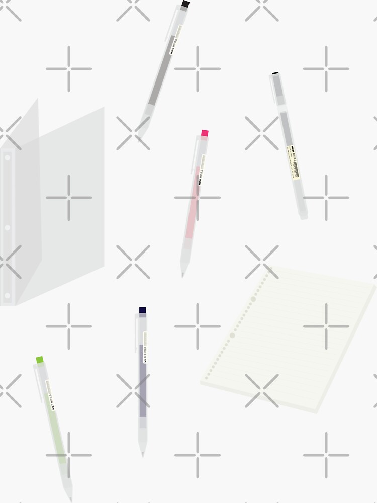 "Muji Inspired Stationery Set" Sticker by nymphart | Redbubble