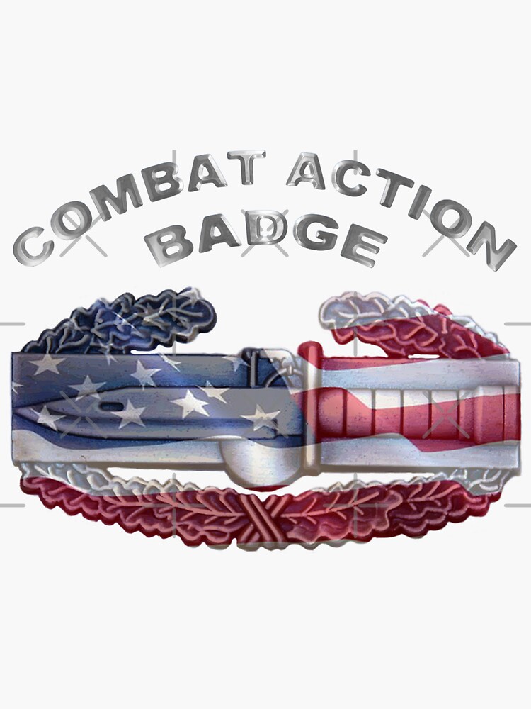 "Combat Action Badge" Sticker by SoldierAlways | Redbubble