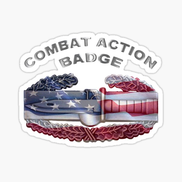 "Combat Action Badge" Sticker by SoldierAlways | Redbubble