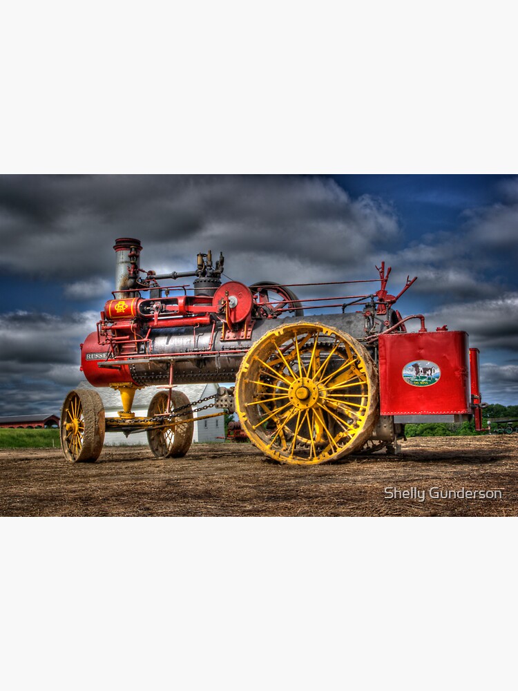 "Artistic Russell Steam Traction Engine" Sticker for Sale by Shellyg61 ...