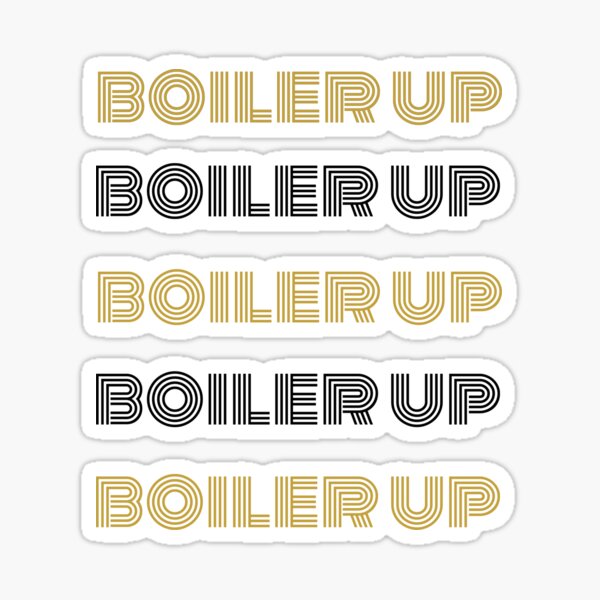 "boiler up retro " Sticker by sophiagaskill68 | Redbubble