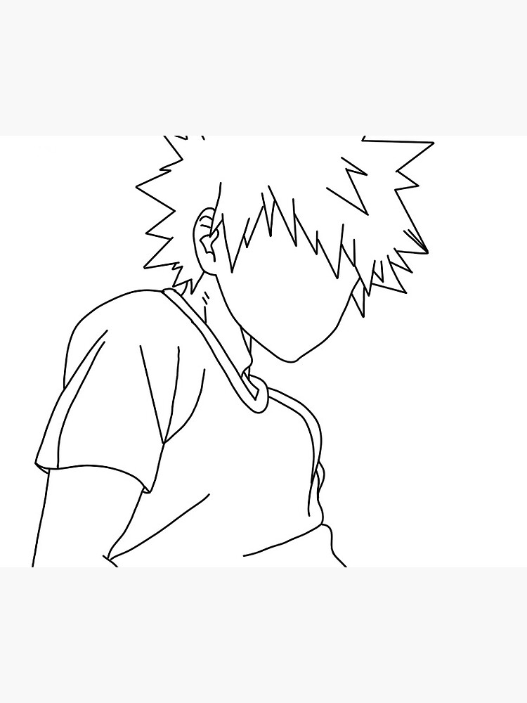"Bakugou outline" Sticker for Sale by EmDays | Redbubble