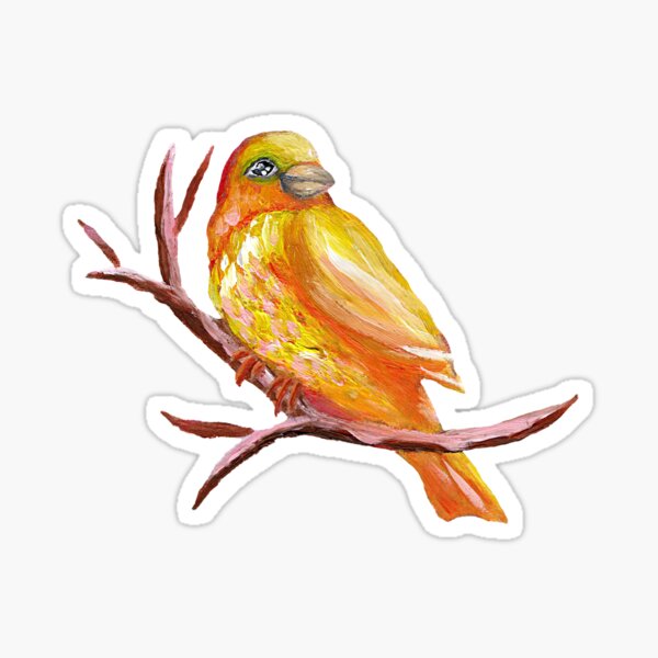 "Yellow Canary" Sticker for Sale by Almonda | Redbubble