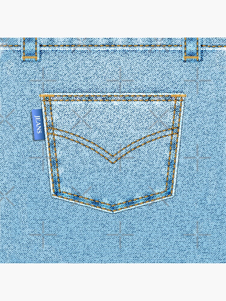 "Denim Blue Jeans Pocket" Sticker for Sale by StudioArt63 | Redbubble