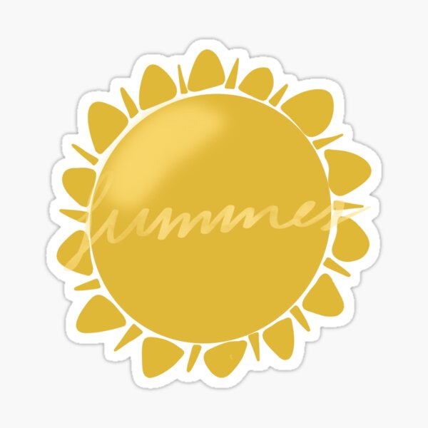 "Simple Aesthetic Sun Sticker" Sticker for Sale by dreamy23 | Redbubble