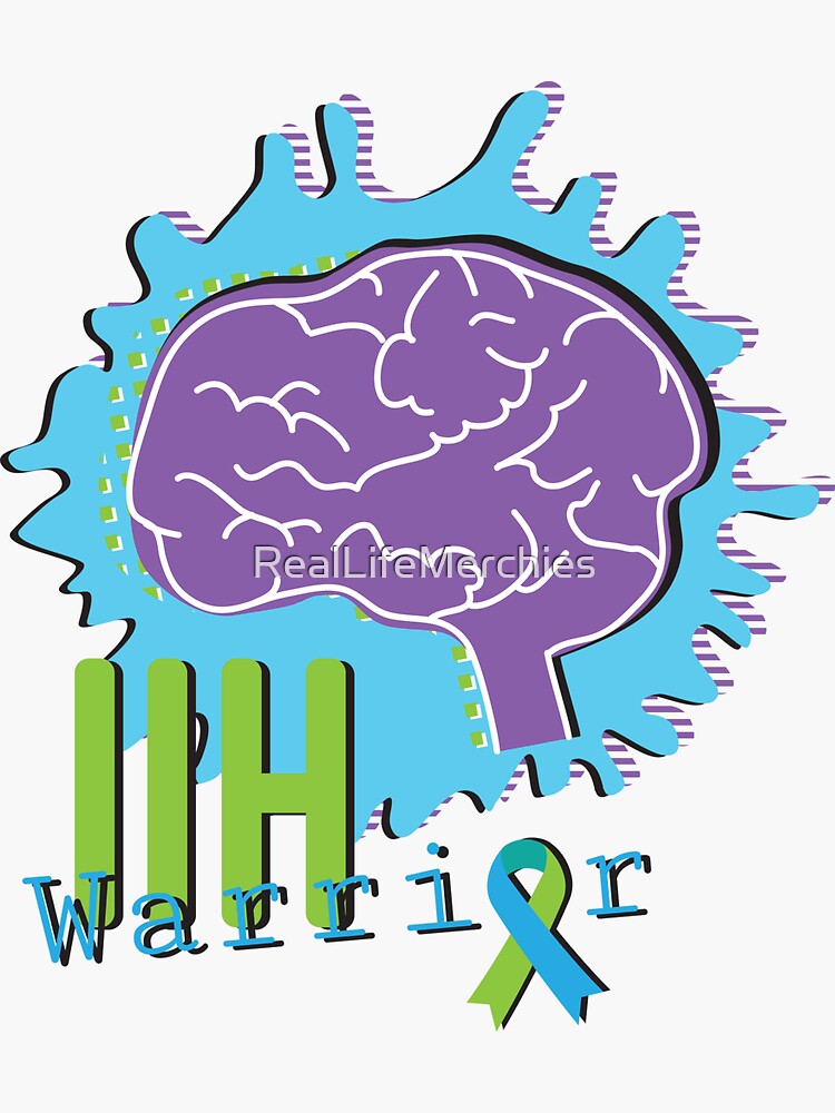 "IIH PTC awareness gifts " Sticker for Sale by LetterMonsters | Redbubble