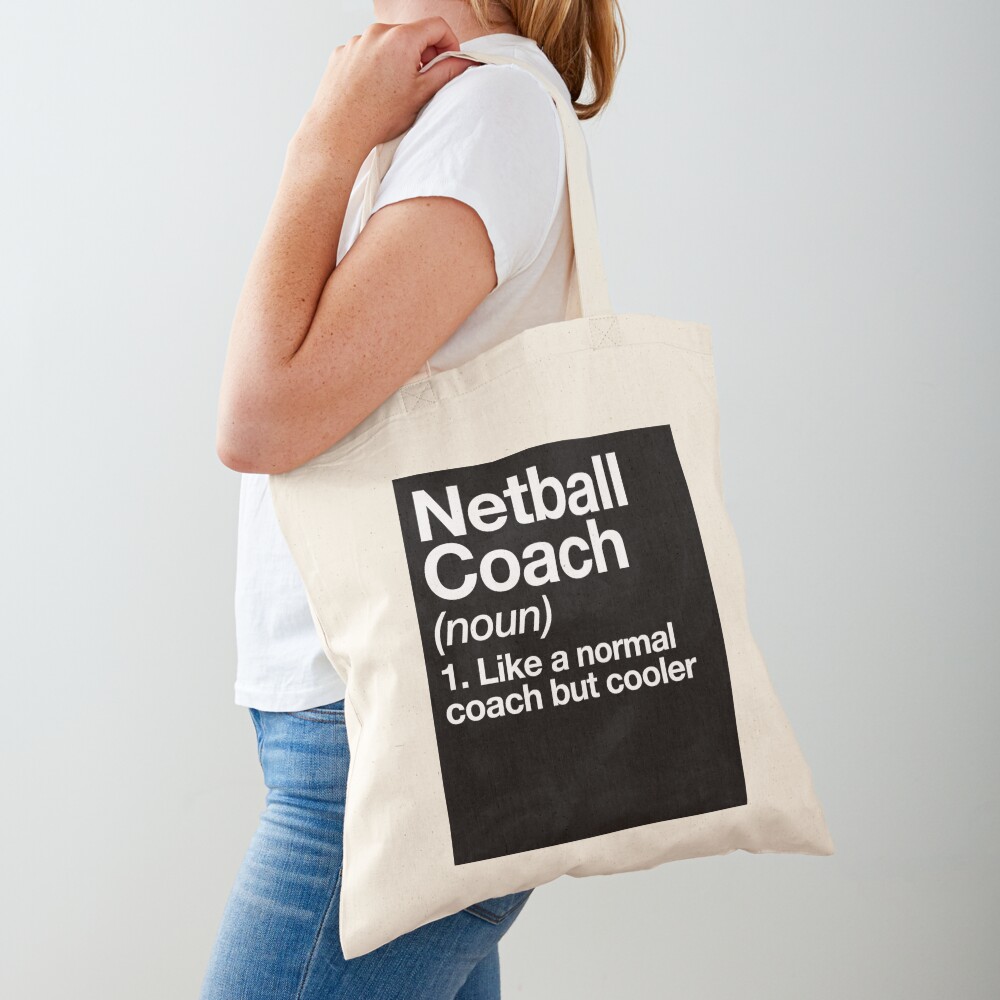 "Netball Coach Funny Definition Trainer Gift Design" Tote Bag for Sale ...