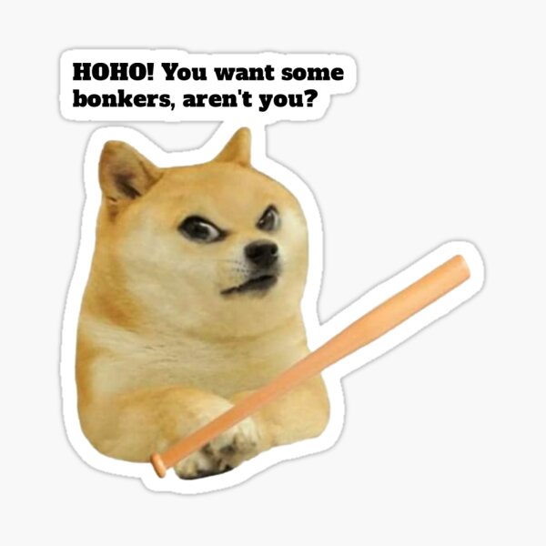 "Doge Bonkers" Sticker by ManabuKun | Redbubble
