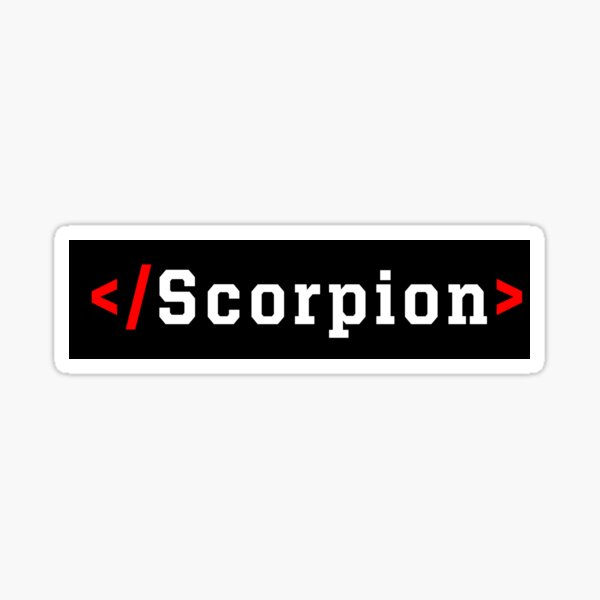 "Scorpion" Sticker for Sale by matabela | Redbubble