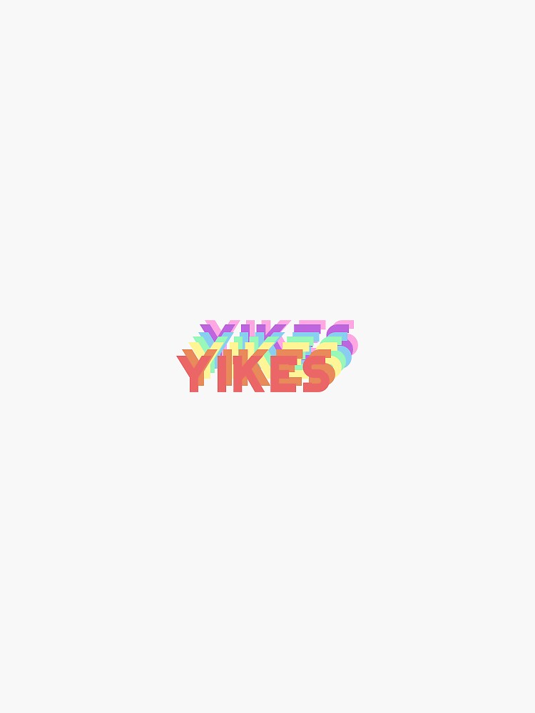 "Yikes sticker" Sticker by planetstickers | Redbubble