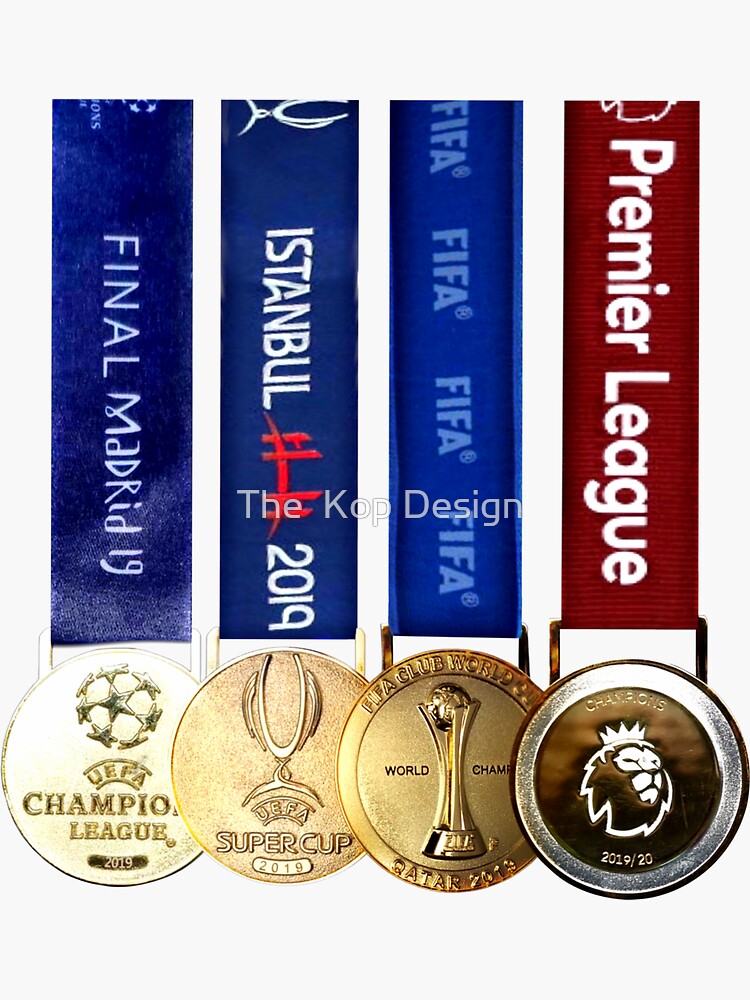 "Liverpool medals " Sticker for Sale by CalvesLikeShaq | Redbubble